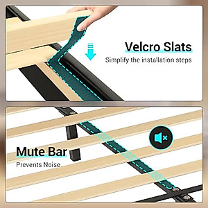 DICTAC Floating Bed Frame Full Size with Headboard and Charging Ports Modern Visual Full Floating Bed with Led Lights Black Faux Leather Upholstered Platform LED Full Bed Frame,No Box Spring Needed