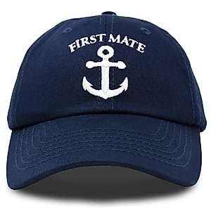 DALIX First Mate Hat Sailing Baseball Cap Sailor Gift Boating Men Women in Blue