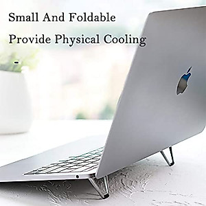 Portable Invisible Laptop Stand-2PCS,SUNTAIHO Mini Aluminum Cooling Pad,Computer Keyboard Mount Kickstand,Ergonomic Lightweight Laptop Desk Stand for MacBook Pro/Air, Lenovo,12-17 Inches Tablet&Laptop