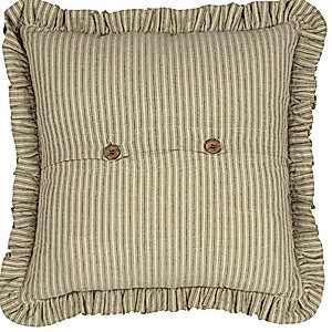 VHC Brands 34626 Classic Country Farmhouse Pillows & Throws-Prairie Winds Red Patchwork 18" x 18"