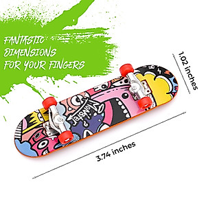Magicat Premium Fingerboard Set I 12 Cool Finger Skateboards for Kids I Party Favors I Finger Boards for Kids I Finger Skateboard I 4 Year Old boy Birthday Gift
