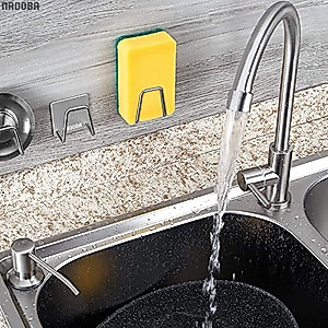 NADOBA Sink Sponge Holder for Kitchen - Stainless Steel Sponge Holder Kitchen Sponge Holder for Sink - Dish Sponge Holder for Sink Soap Sponge Holder - Sponge Caddy for Kitchen Sink Sponge Holder