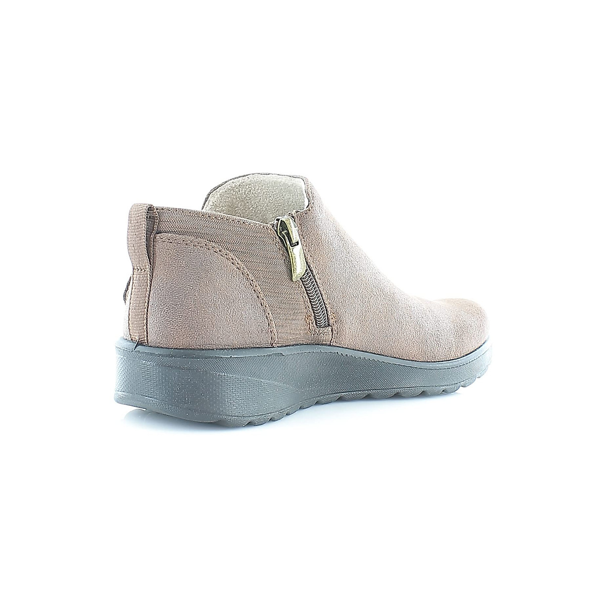 BZees Womens Get Together Round Toe Slip On Booties Brown 9 Medium (B,M)