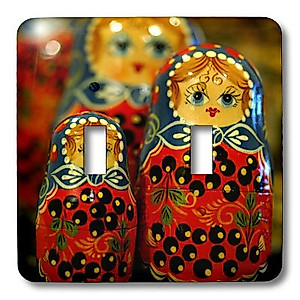 3dRose lsp_82513_2 Russia, Matrushka (Nesting) Dolls, Crafts Eu26 Cmi0062 Cindy Miller Hopkins Double Toggle Switch