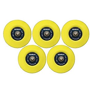 SENRAY 5Pcs 3-Inch Hook and Loop Backing Pad Sanding Pads for Dual Action Orbital Sanders, 1/4"-20 Thread | 15,000 RPM