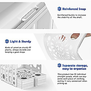 BoxLegend Tshirt Organizer Stack Easily Closet Organizers and Storage Easy to Assemble Clothes Folder Sturdiness Stackable Storage Bins Durability Closet Drawers for Clothes