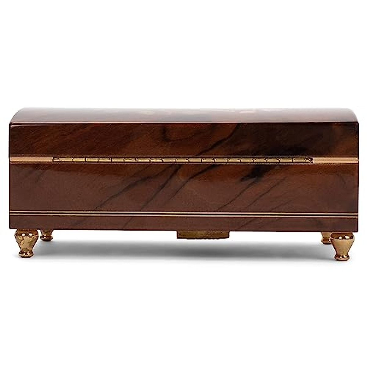 Haelo 43Vol Musical Instruments Violin 6 x 3 Inch Italian Hand Crafted Inlaid Wood Jewelry Music Box Plays Tune Rock of Ages