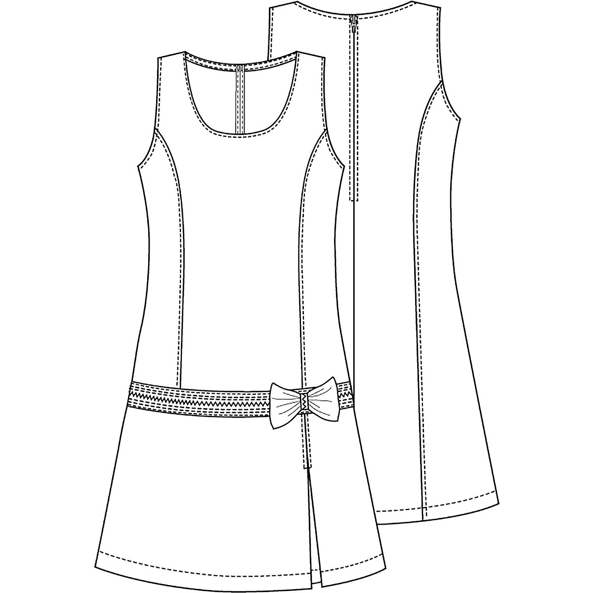 Classroom Big Girls' Zig Zag Jumper Printed Dress, Khaki, 8