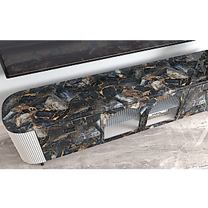 Marble Black Contact Paper Peel and Stick Countertops Gold Contact Paper Peel and Stick Wallpaper for Kitchen Waterproof Vinyl Film Marble Shelf Liner Counter Top Cover Wallpapers 15.8" x 78.7"