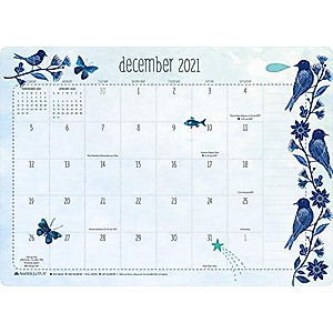 Geninne Zlatkis 2021 Desk Pad Calendar (17-Month Aug 2020 - Dec 2021, 18.75" x 13.5")