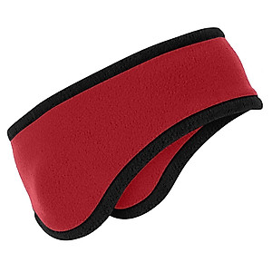 TOP HEADWEAR TopHeadwear Polar Fleece Ear Warmer Headband, Red