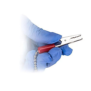 ccHuDE 4 Pcs Metal Napkin Clips Napkin Neck Chain Clip Flexible Bib Holder Clips Dental Bib Clips Napkin Chain Clips Napkin Lanyard with Clips for Dining