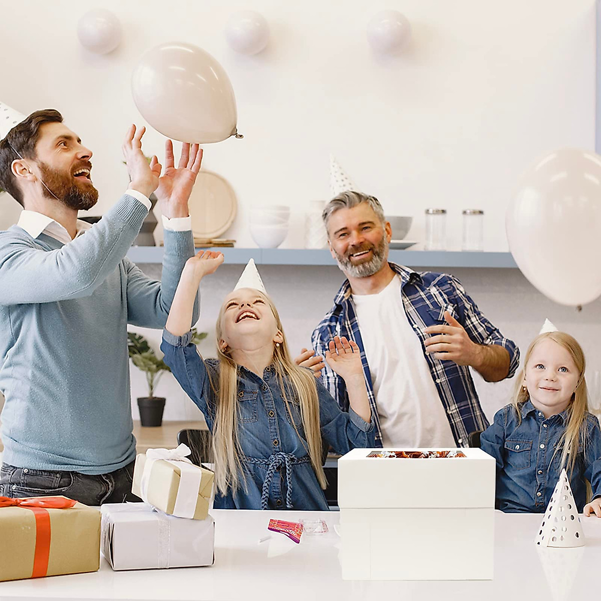 GylSun 3 sets Cake Boxes 10x10x8 inches with Boards Bakery Boxes for Cakes