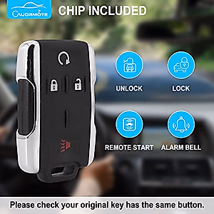 Key Fob Replacement for Chevrolet Silverado 1500 2500 3500, GMC Sierra 1500 2500 3500, Colorado GMC Canyon 2015-2020, Keyless Entry Remote Start FCC ID: M3N32337100(2 Packs)