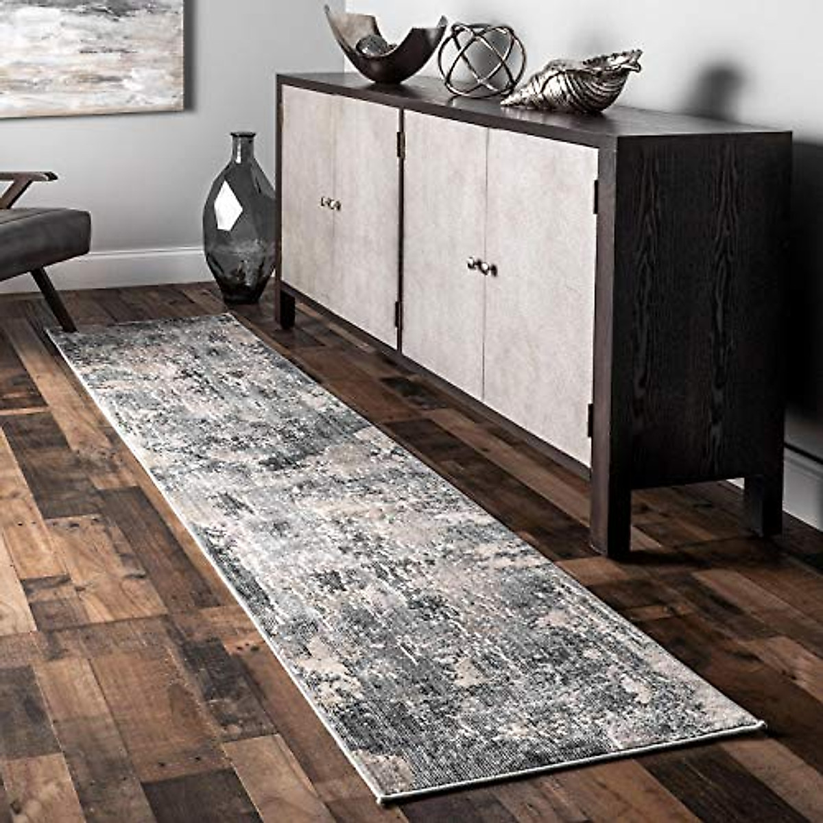 nuLOOM Levitan Abstact Area Rug, 3' x 5', Silver