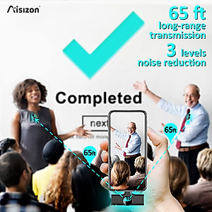 Aisizon Wireless Lavalier Microphone for iPhone15, Wireless Clip Mic, Wireless Clip on Microphone A3d, for iPhone, iPad, Computer, Zoom Meeting, Video Recording, tiktok