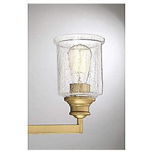 Savoy House 8-1972-3-322 Hampton Warm Brass 3-Light Bathroom Vanity Light (24" W x 9" H)