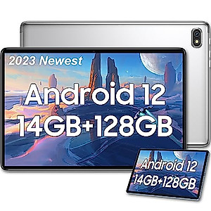 OSCAL Android 12 Tablet 10 inch Tablets, PAD10 14GB+128GB Tablet, 1TB Expand 8 Core Android Tablet, 2.4G/5G WiFi, 1920 * 1200 IPS, 6580mAh Fast Charge, BT 5.0, Dual Camera, Parent Control,Silver