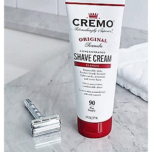 Cremo Barber Grade Original Shave Cream, Astonishingly Superior Ultra-Slick Shaving Cream Fights Nicks, Cuts and Razor Burn, 6 Fl Oz (2 Pack)
