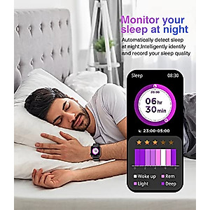 Smart Watch with Bluetooth Call Answer/Dail for Men Women,1.9'' HD Full Touch Screen Fitness Tracker, Smartwatch with Heart Rate Blood Oxygen Blood Pressure Sleep Monitor for Android and iPhone Black