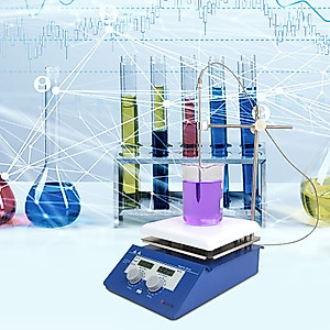 Digital Magnetic Hotplate Stirrer LED Display with Temperature Probe and Stir Bar Mixer 20L Stirring Capacity 350°C/662°F Hot Plate with Magnetic Stirrer 1500RPM