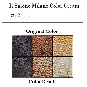 Il Salone Milano Permanent Hair Color Cream - 12.01 Iced Platinum Hair Dye - Professional Salon - Premium Quality - 100% Gray Coverage - Paraben Free - Ethyl Alcohol Free - Moisturizing Oils