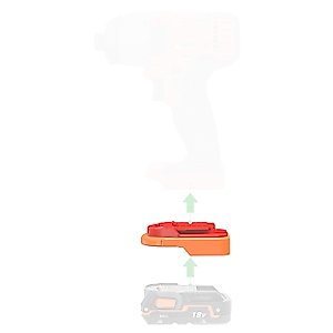 1x Adaptor Run Tools Fits for Ba uer 20v Tools Compatible with Ridgid 18v Slider Type Batteries - Adaptor Only