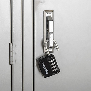 Amazon Basics 4-Digit Combination Lock, Black, 2-Pack