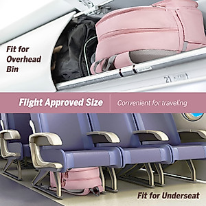 MoKo Gym Backpack with Shoe Compartment, 15.6 Inch Laptop Bag Backpack Stylish Water Resistant Travel Backpack Anti Theft School Backpack for Women/Girls/Teens Gifts, Pink