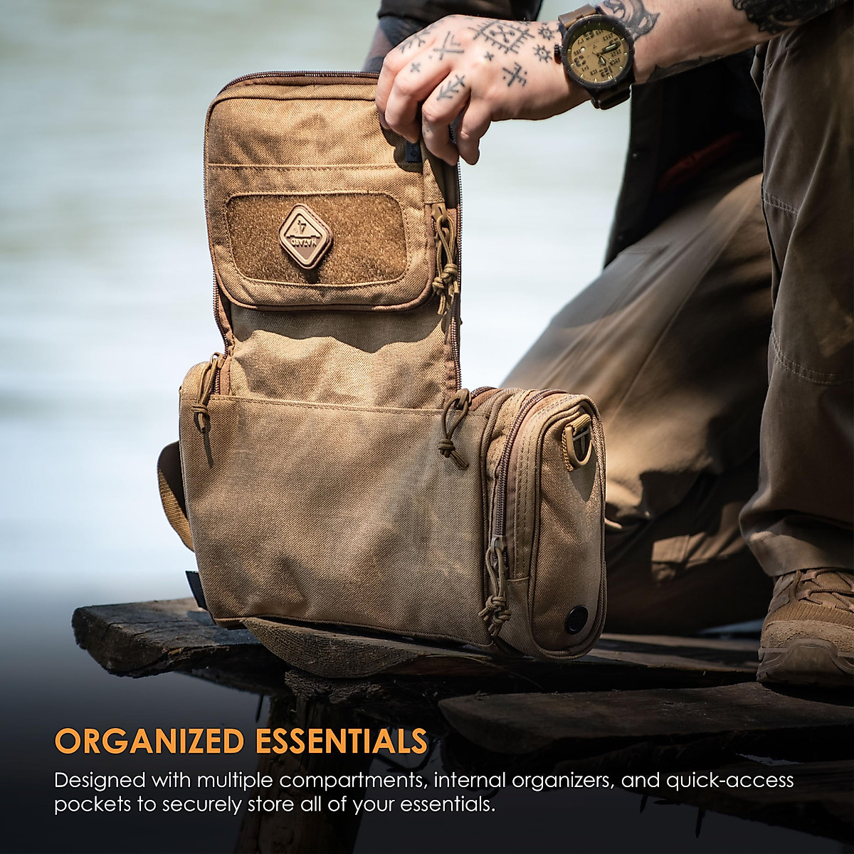 HAZARD 4 Reveille: Rugged Grooming Kit/Heavy-Duty Toiletry Bag - Black, 11.8 x 8.3 x 4.7 inches