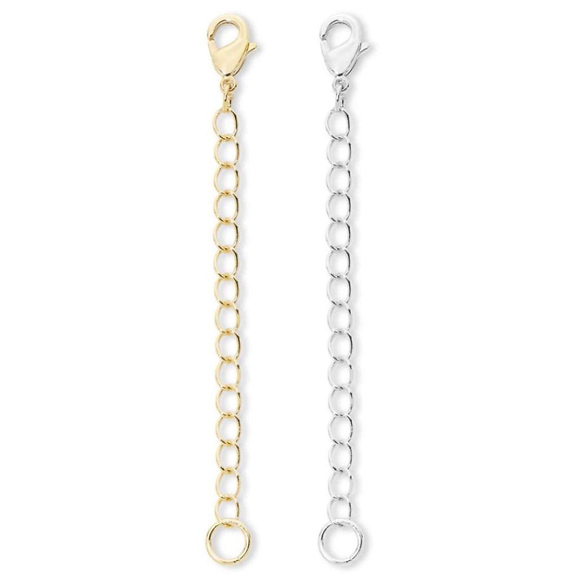 1pc Adabele Authentic Gold Plated Sterling Silver Jewelry Making Cable Chain Extender Removable Adjustable 3 inch Extension for Necklace Anklet Bracelet SS304-3