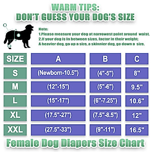 wegreeco Washable Female Dog Diapers Highly Absorbent Reusable Diapers for Dog in Heat Dog Period Diapers, 3 Pack (Black,Large