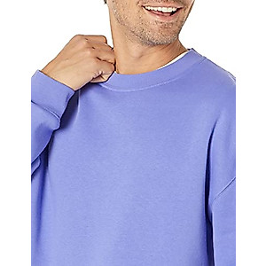 Amazon Essentials Men's Oversized-Fit Crewneck Sweatshirt (Available in Big & Tall), Purple Blue, X-Large