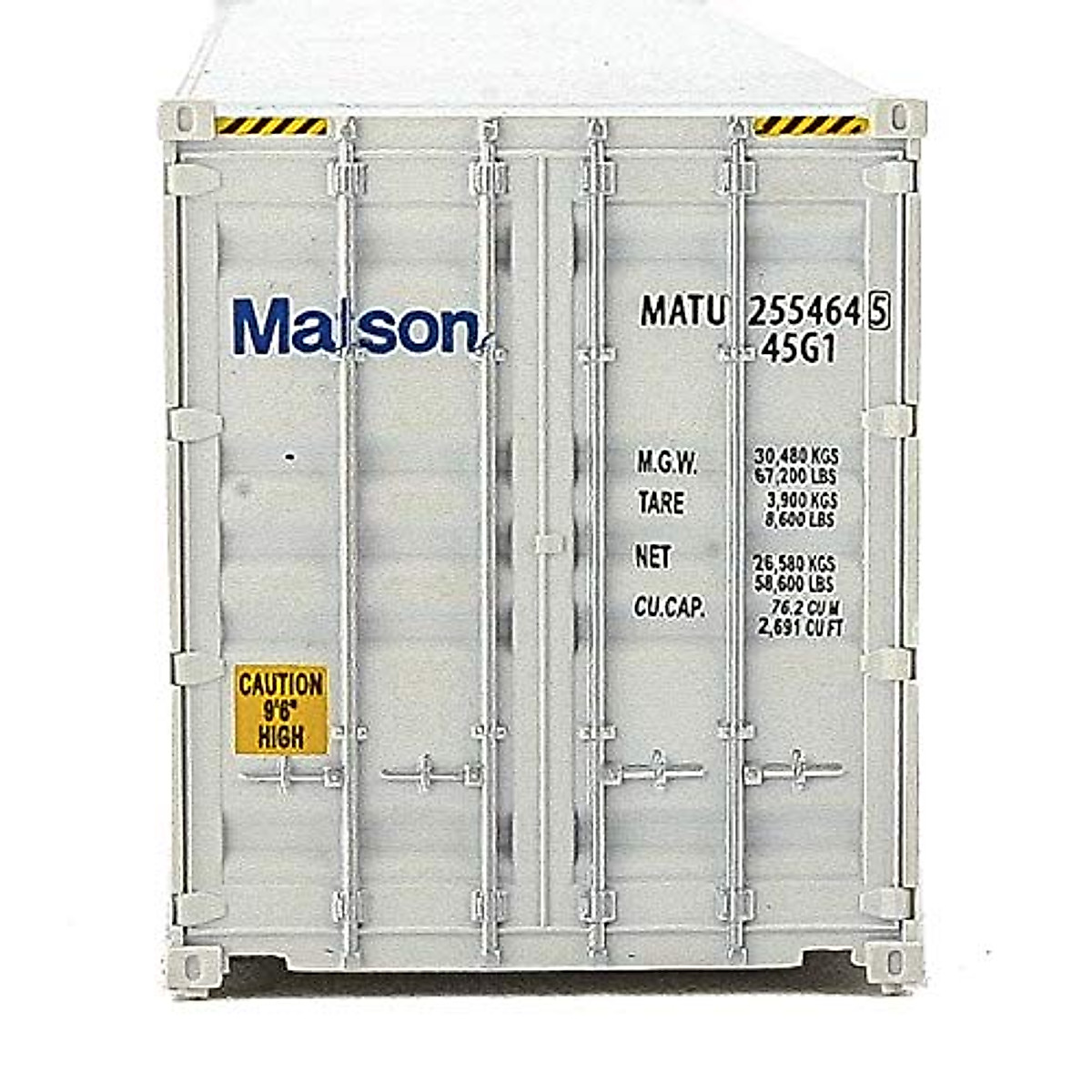 Walthers SceneMaster HO Scale Model of Matson (Gray, Blue) 40' Hi Cube Corrugated Side Container,949-8263