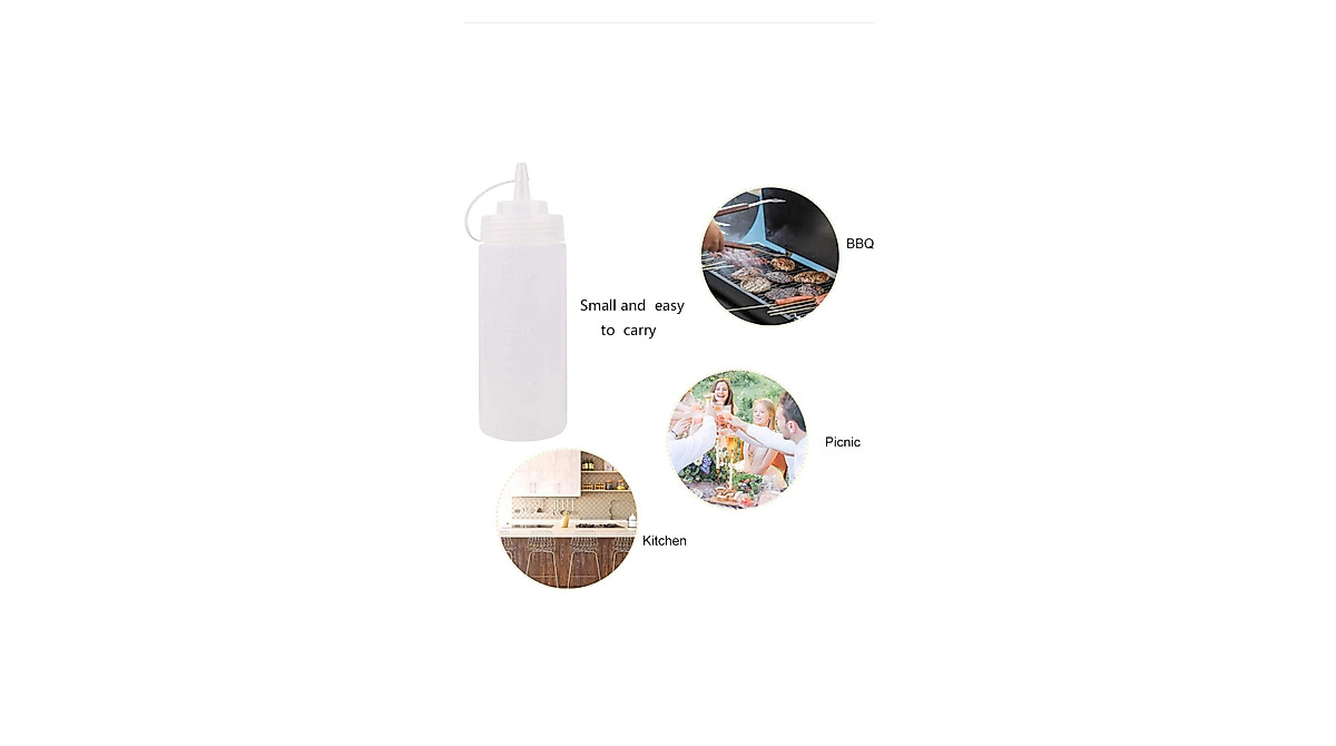 Condiment Bottles - 2 Pack Premium Quality