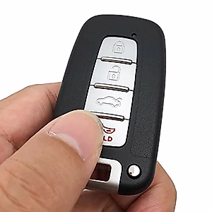 Horande Keyless Entry Replacement Key Fob Case Shell fits for Hyundai Sonata Elantra Genesis Sedan Veloster Key Fob Shell for Kia Optima Remote Control Key Fob Cover 4 Buttons