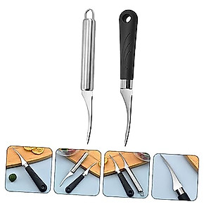 Angoily 2pcs Shrimp Thread Cutter Lobster Shrimp Peeling Tool Seafood Picks Shrimp Cleaner Tool Shrimp Line Cleaner Kitchen Gadgets Stainless Steel Peeling Machine Seafood