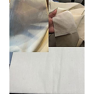 HOTGODEN Light Weight 100% Cotton Muslin Fabric: 63 inch x 2,5,10 Yards Unbleached Muslin Linen Fabric Material for Sewing Material Apparel Cloth