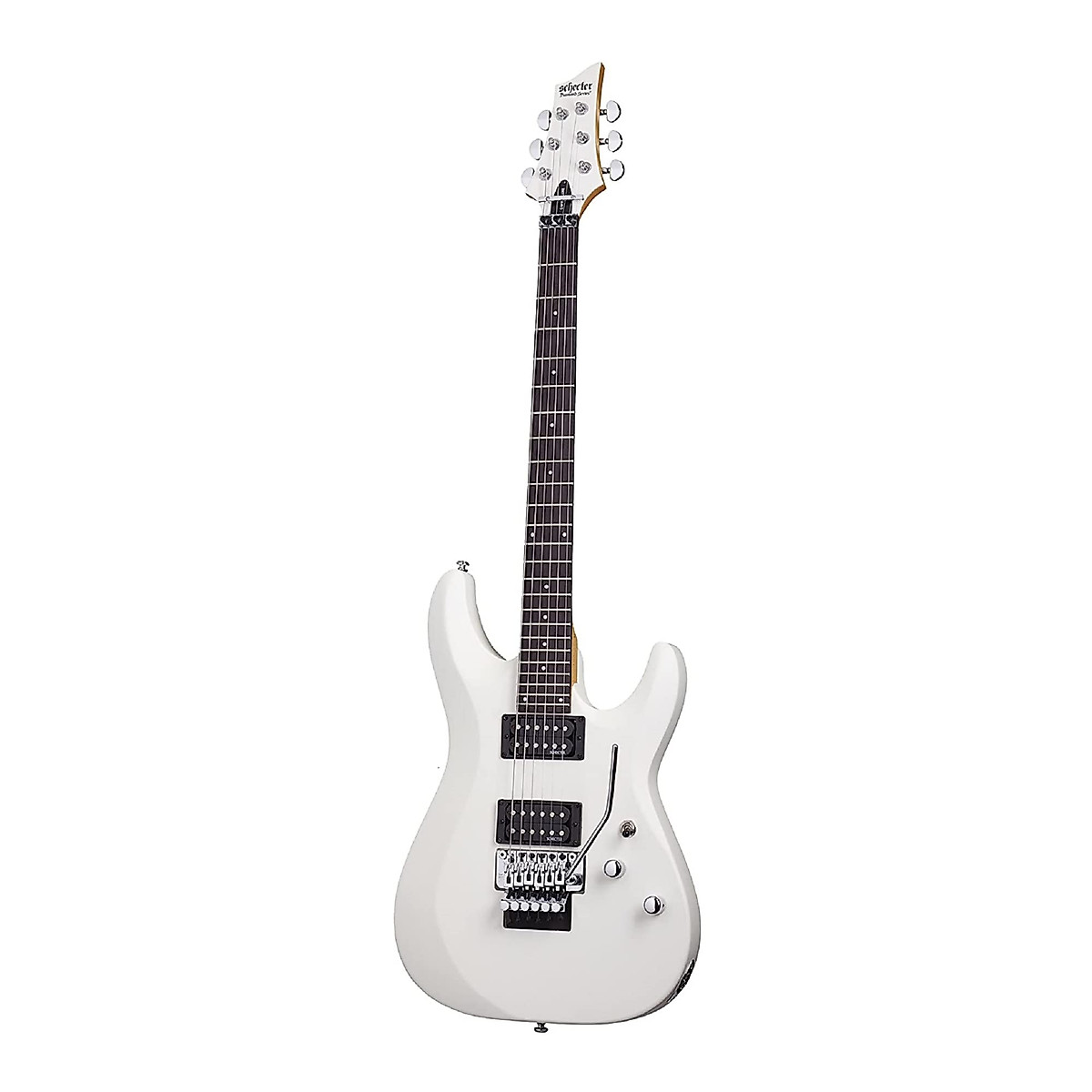 Schecter C-6FR Deluxe 6-String Electric Guitar (Right-Hand, Satin White)