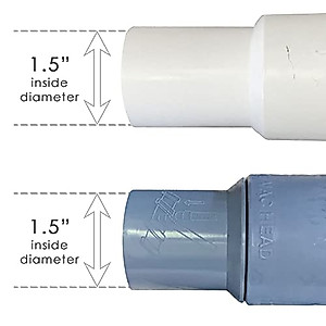 Puri Tech Inground Swimming Pool Vacuum Hose 1.5'' X 25' ft w/ Swivel VH1225