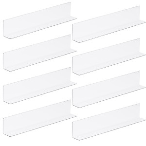yeabwps 8 Pack Acrylic Under Couch Blocker, Adjustable Clear Blocker Bed Blocker with Strong Adhesive Prevent Things from Getting Under The Furniture (8, 2.4''High*14''Long)