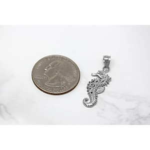 CaliRoseJewelry Sterling Silver Filigree Seahorse Charm Pendant