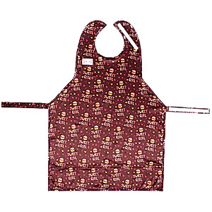 BIB-ON XL, Full-Coverage Bib and Apron Combination for Toddler, Kids Ages 3 and Up. (Sweet Girl Cupcake)
