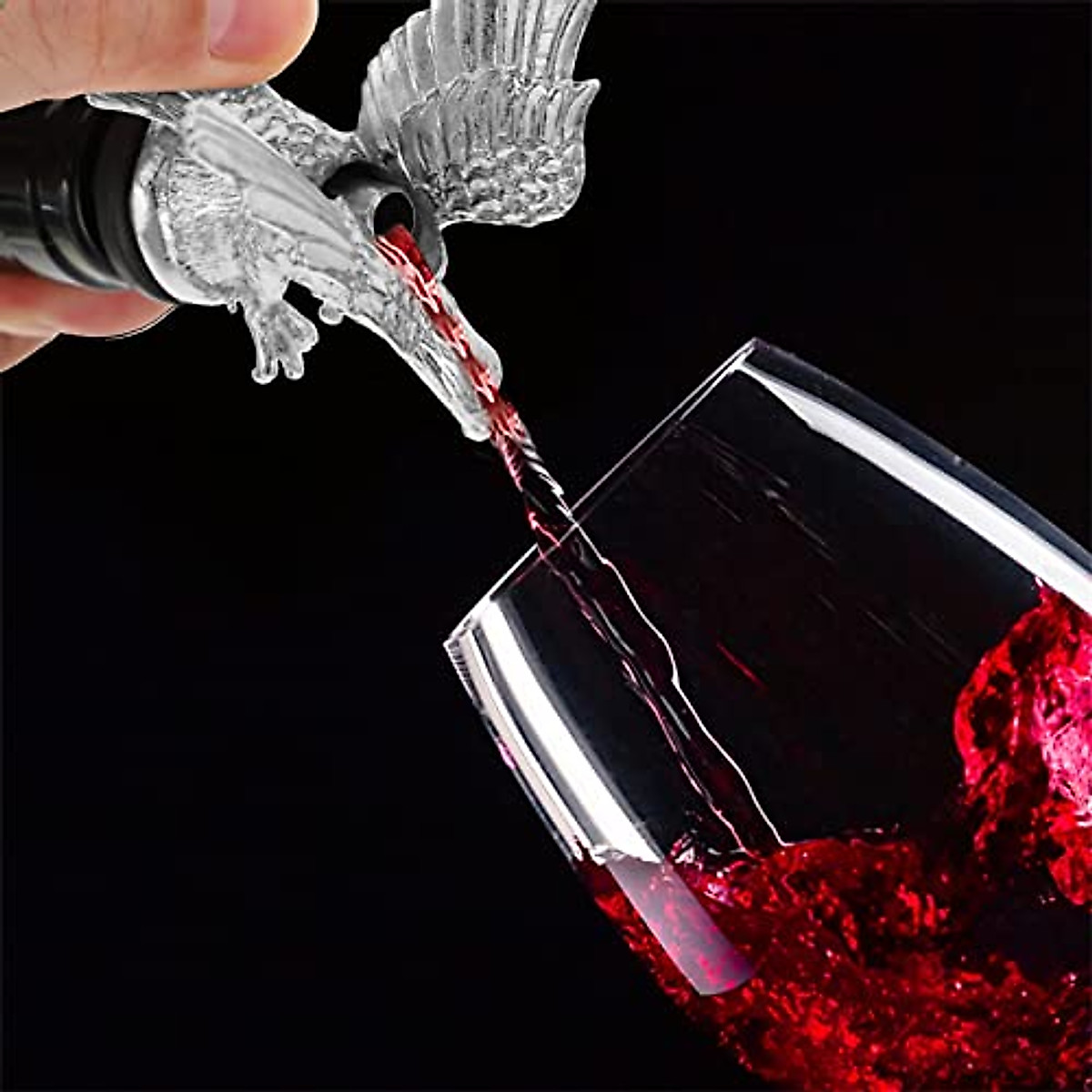 Wine Stopper Wine Bottle Pourer: Wine Aerator Pourer Eagle Shaped Bottle Stopper Liquor Pour Spout Wine Cocktail Dispenser for Home Bar