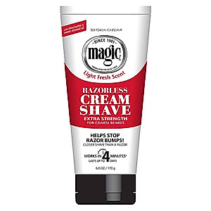 MAGIC Razorless Cream Shave Extra Strength, 6 Ounce, (Pack of 3)