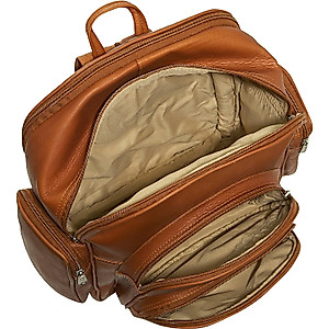 Piel Leather Expandable Backpack, Saddle, One Size