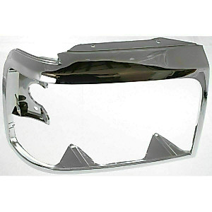 New Front Grille Chrome Shell & Primed Insert + Head Light Trim Door Right Passenger & Left Driver Side For 1992-1996 Bronco / 1992-1997 Ford F-150 F-250 F-350 Direct Replacement F4TZ8200A F2TZ13064C