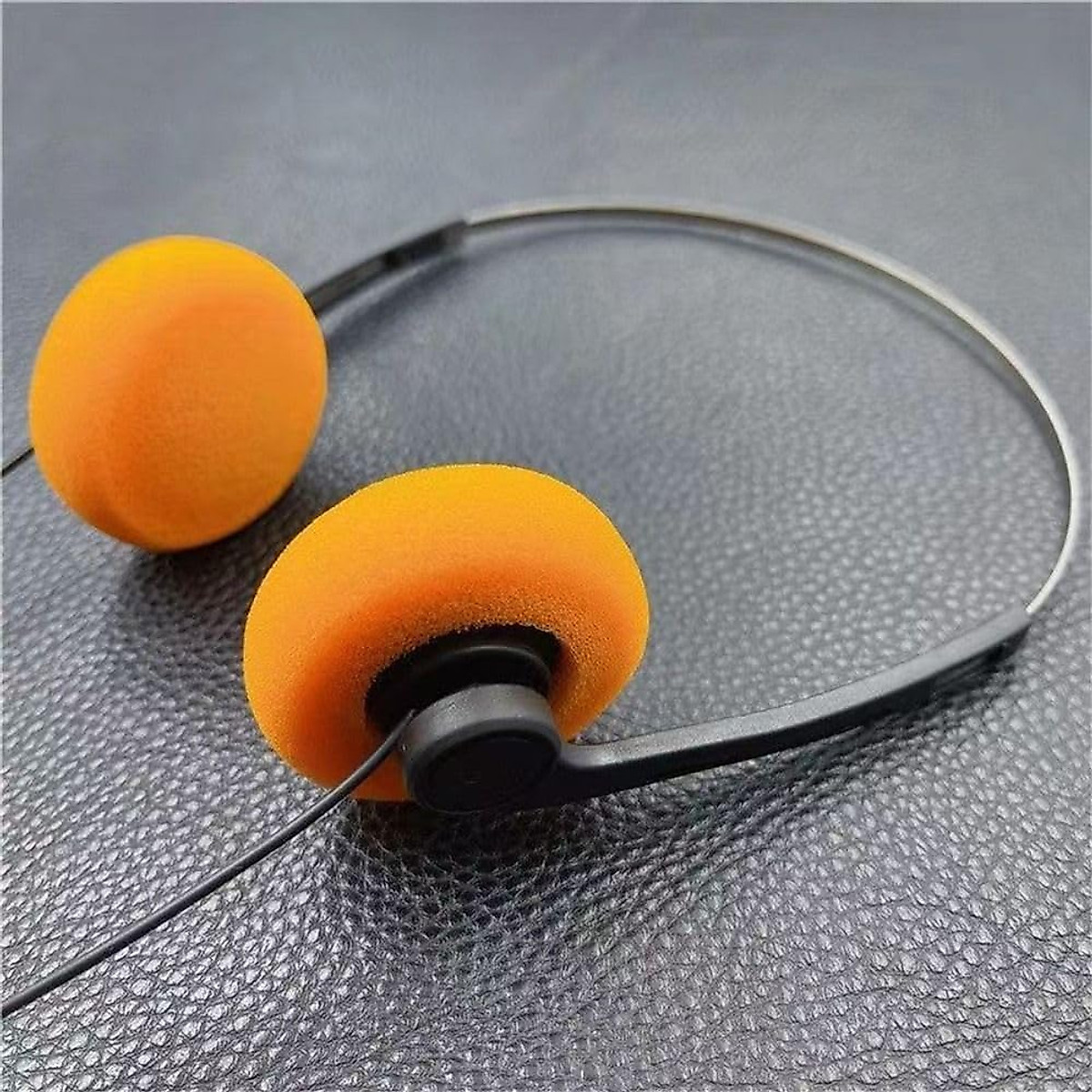 Retro Over-Ear Headphone,Walkman Headphone Vintage Feelings Underwire Headphone Hi-Fi Stereo Black Orange Ear Pad Headphone(Orange)