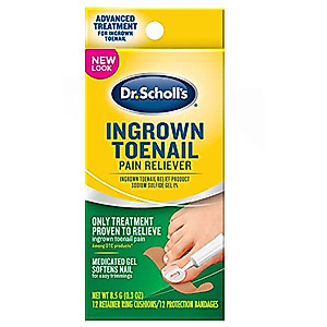 Dr. Scholl's Ingrown Toenail Pain Reliever, 1 kit, (w/ Gel, 12 retainer rings & 12 protection bandages) (Pack of 2)