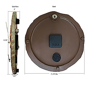 Lily's Home Hanging Wall Clock, Includes a Thermometer, Ideal for Indoor and Outdoor Use, Wonderful Housewarming Gift for Friends, or for Any Butterflies Lovers, Polyresin
